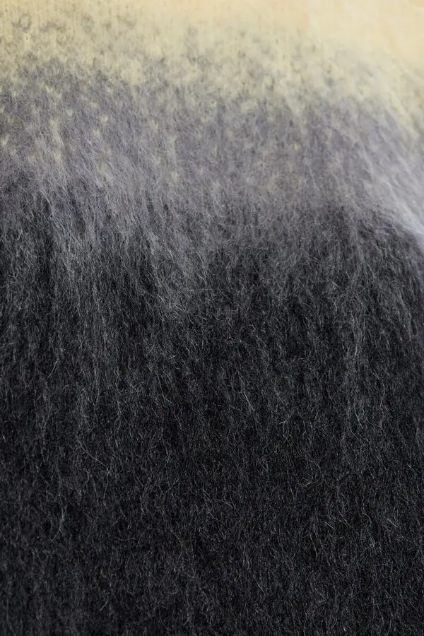 JIL SANDER Mohair Blend Ombre Sweater - Black