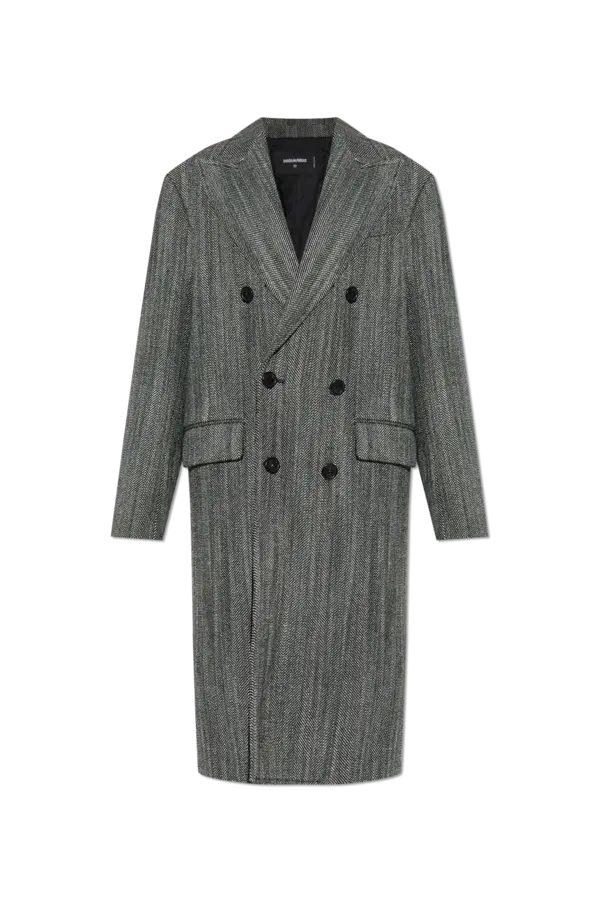 Dsquared2 Wool Overcoat - Grey