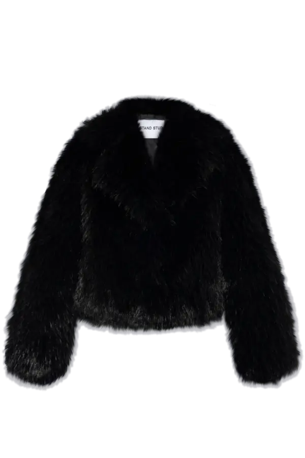 STAND STUDIO Samara Faux Fur - Black