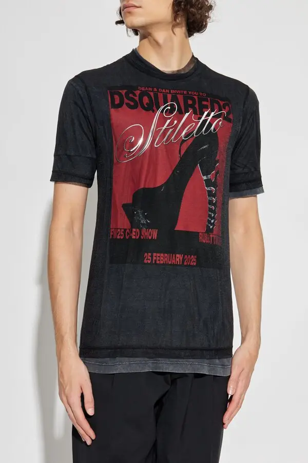 Dsquared2 T-shirt With Logo - Grey