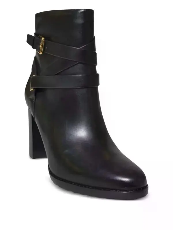 Ralph Lauren 83mm Buckle-strap Leather Boots