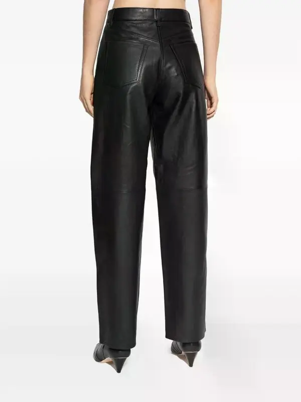 SAMSOE SAMSOE Leather Panelled Trousers