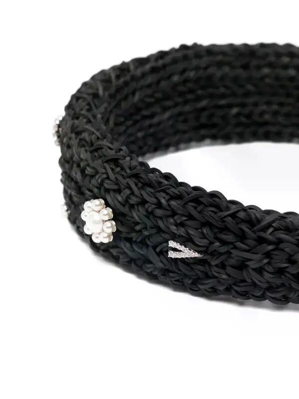 SHUSHU/TONG Embellished Braided Headband