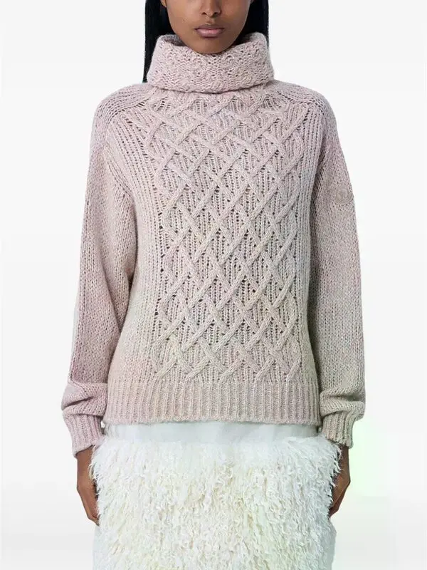 Moncler Cable-knit Sweater - Pink