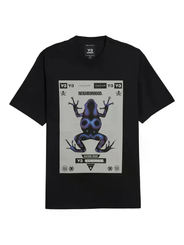 Y3 X Neighborhood Graphic T-shirt - Black