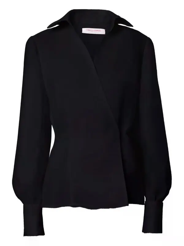 Carolina Herrera Puff-sleeve Wrap Top