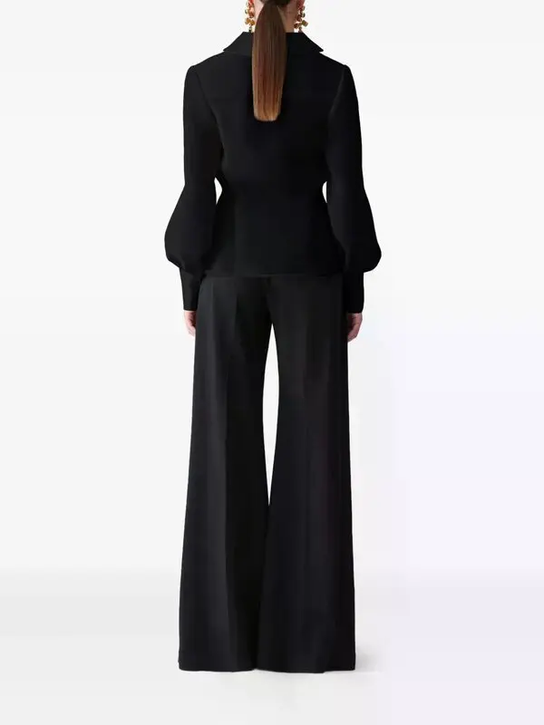 Carolina Herrera Puff-sleeve Wrap Top