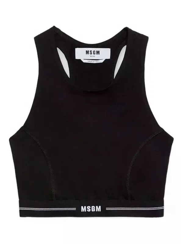 MSGM Racerback Striped Tank Top