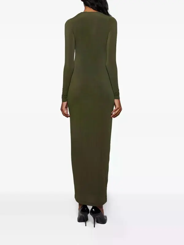 Wardrobe.Nyc Sheer Long-Sleeve Maxi Dress - Green | Editorialist