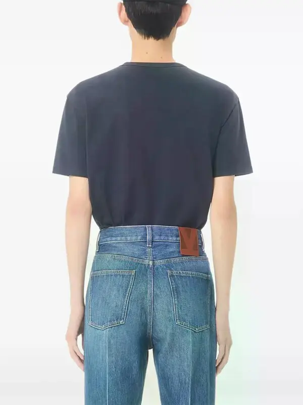 Valentino Garavani Vg-patch Cotton T-shirt - Blue
