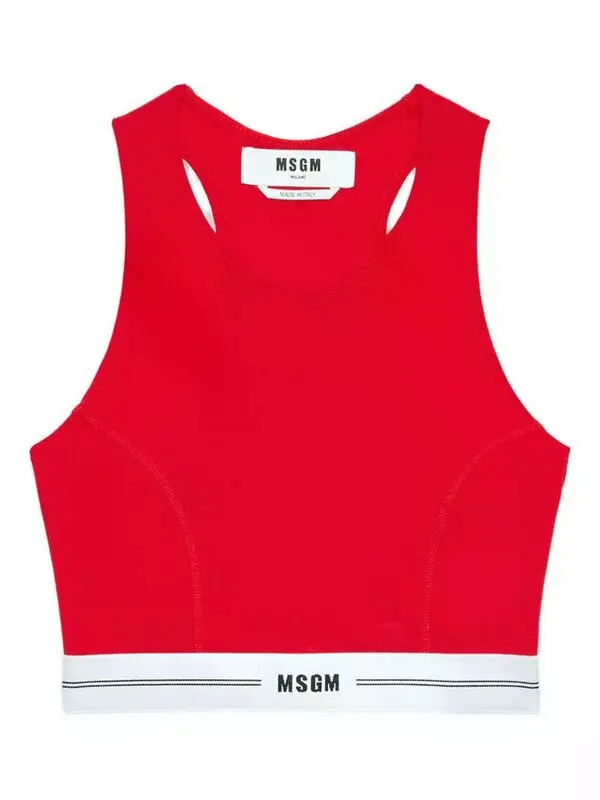 MSGM Racerback Logo-band Tank Top