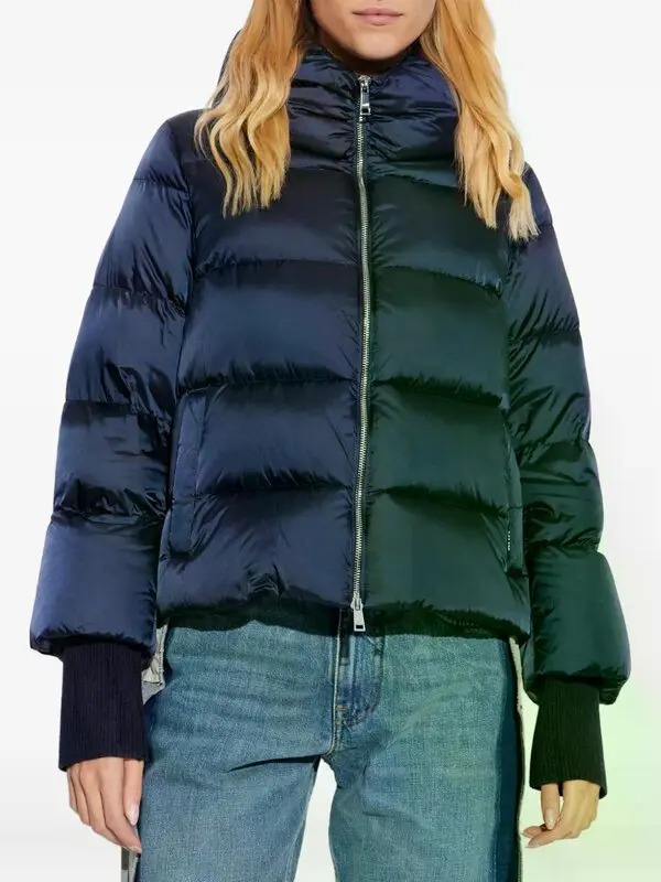 Add Zip-up Puffer Jacket - Blue