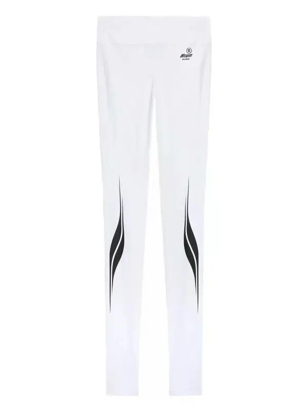 MSGM Logo Graphic Leggings - White