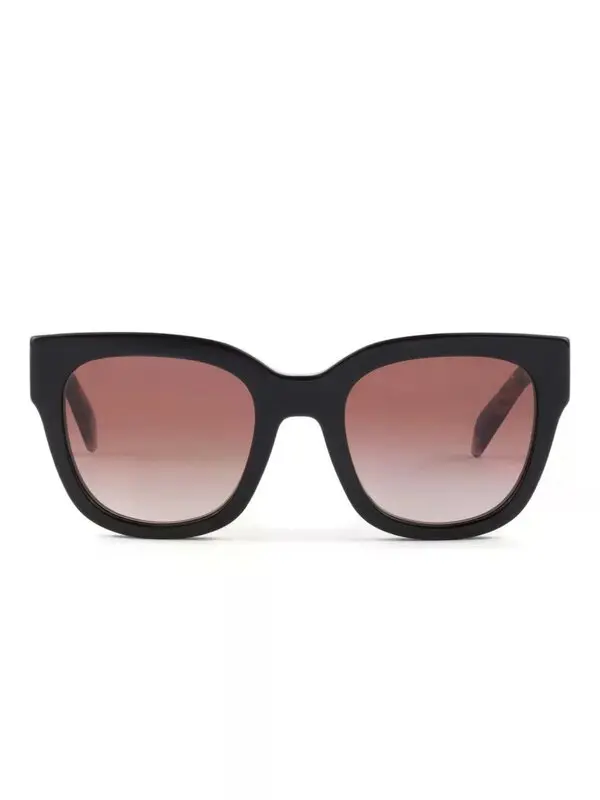 Prada Logo Tortoiseshell Sunglasses - Black