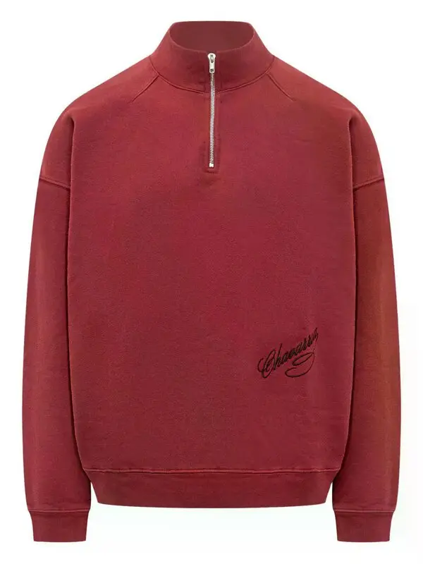 WILLY CHAVARRIA Bravo Quarter-zip Sweatshirt - Red