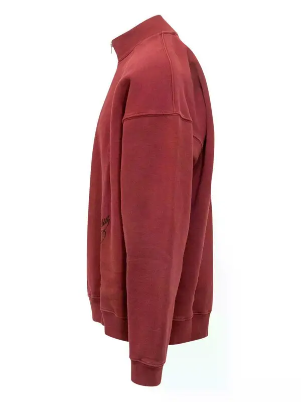 WILLY CHAVARRIA Bravo Quarter-zip Sweatshirt - Red