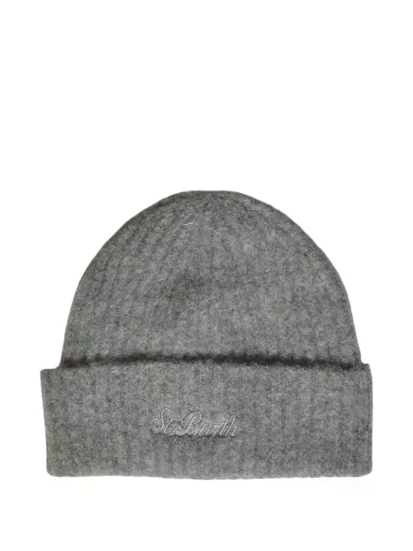 MC2 SAINT BARTH Logo-embroidered Beanie - Grey