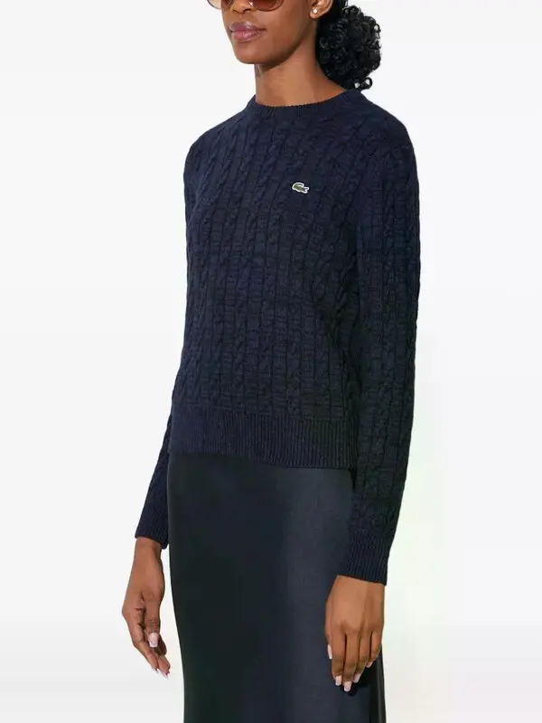 Lacoste Cable-knit Sweater With Logo