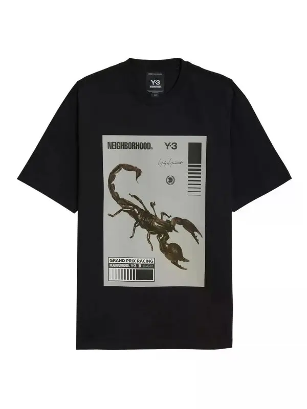 Y3 X Neighborhood Graphic T-shirt - Black