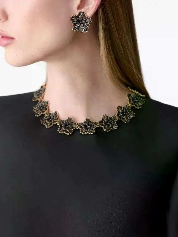 Carolina Herrera Crystal Snowflake Necklace