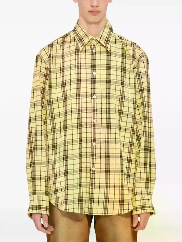 MSGM Checked-pattern Long-sleeve Shirt