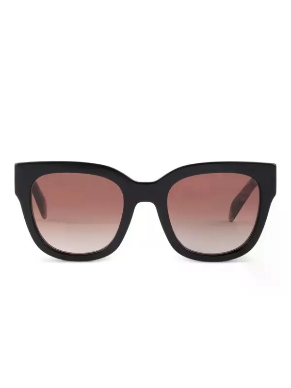 Prada Logo Square-frame Sunglasses - Black