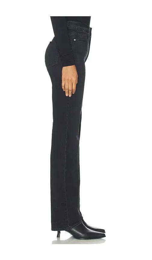 Paige Stevie Straight Jeans - Black Void