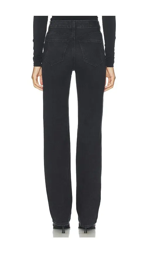 Paige Stevie Straight Jeans - Black Void