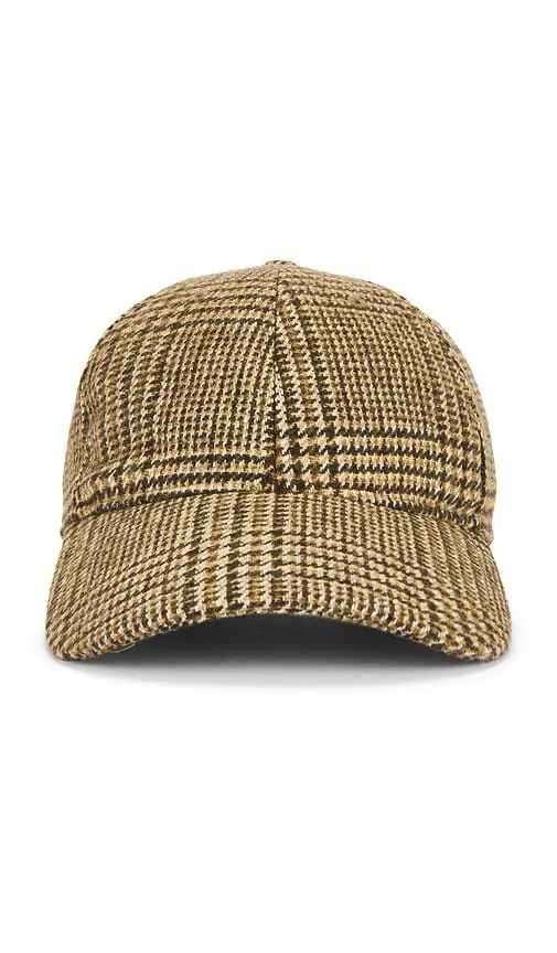 Rag & Bone Harlow Baseball Cap - Camel Heritage Plaid