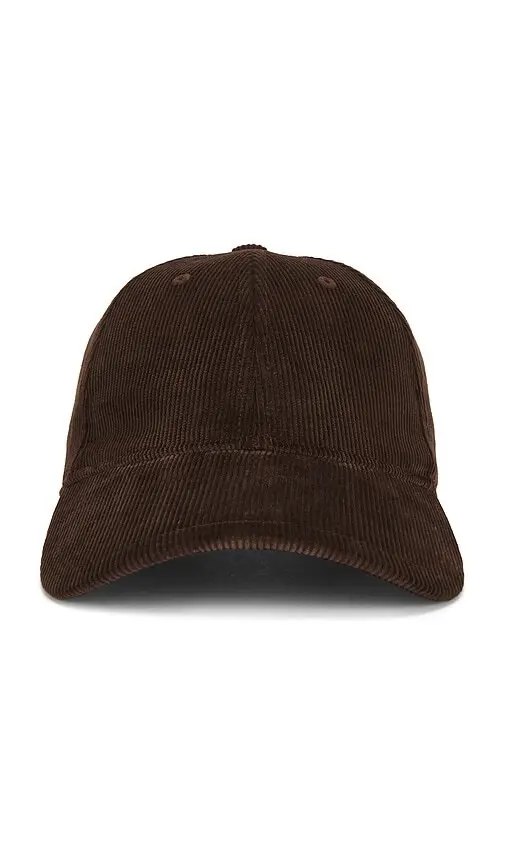 Rag & Bone Harlow Baseball Cap - Dark Espresso Corduroy