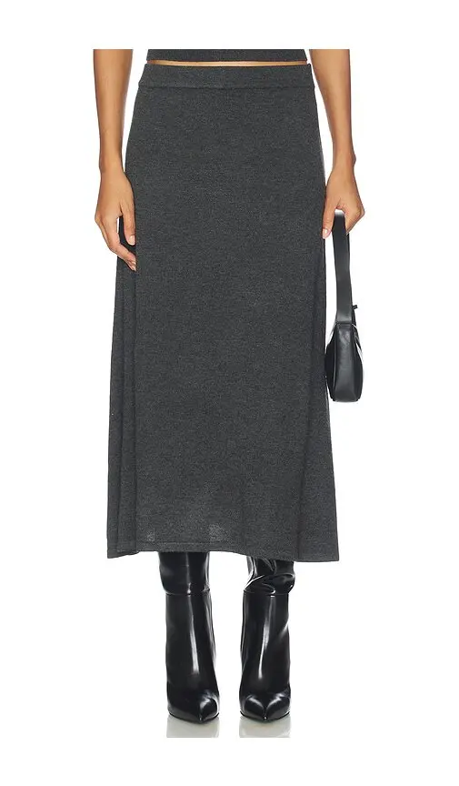 Astr The Label Deora Sweater Skirt - Charcoal