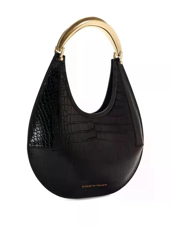 Elisabetta Franchi Medium Crocodile-embossed Shoulder Bag