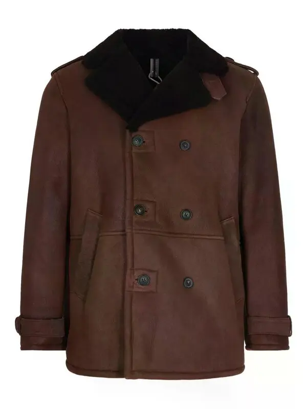 DFOUR Buttoned Leather Jacket