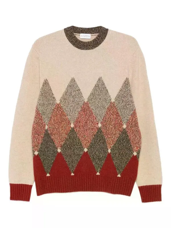 BALLANTYNE Argyle-knit Jumper