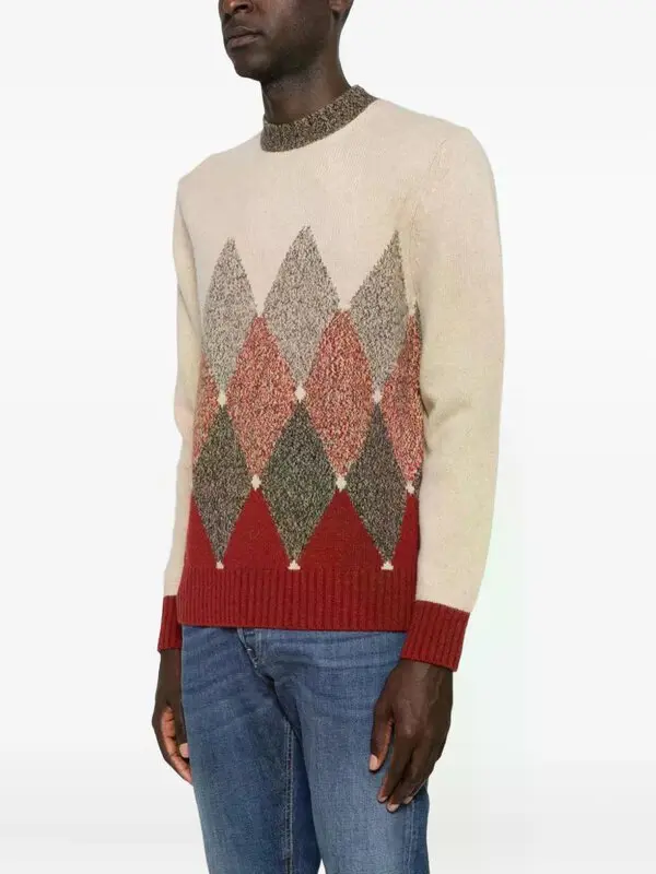 BALLANTYNE Argyle-knit Jumper