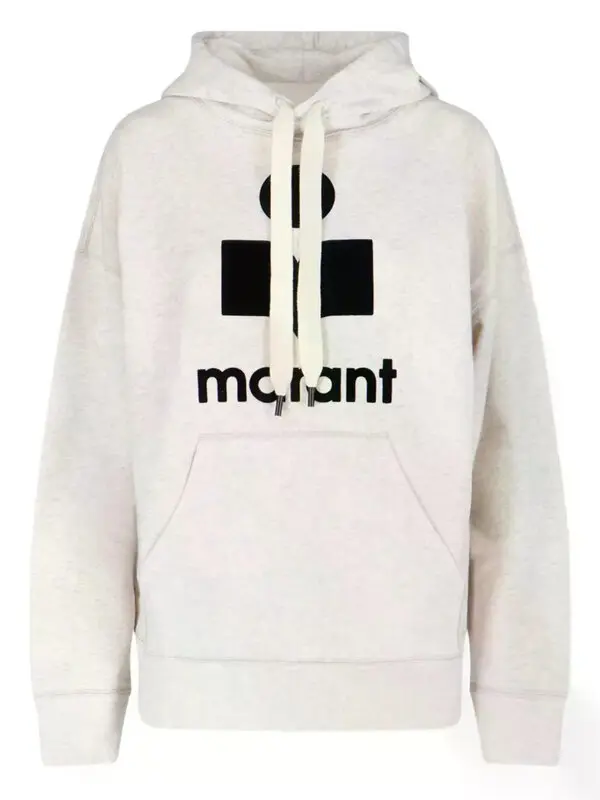 Isabel Marant Mansel Logo Hooded Hoodie - Neutrals