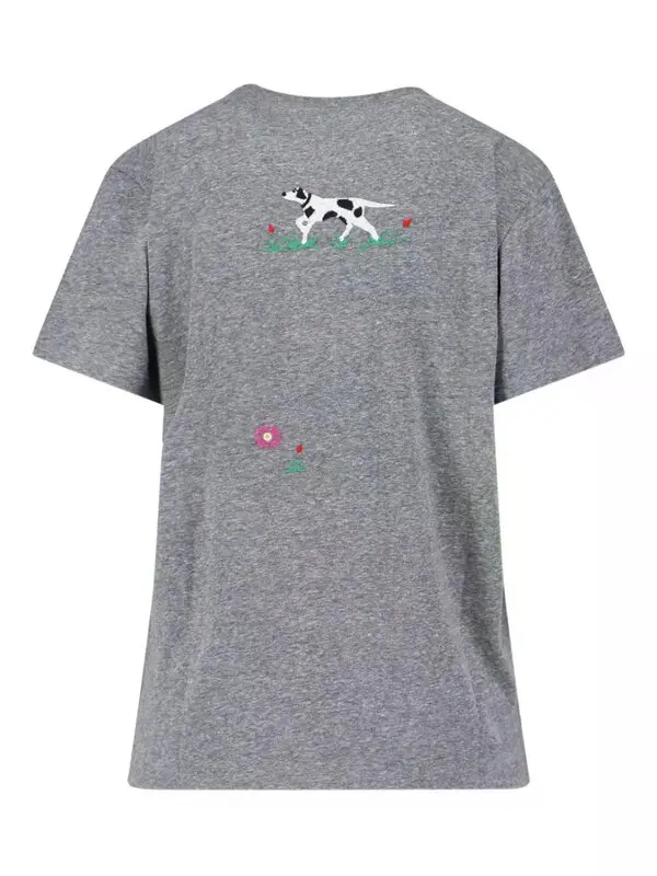 MOTHER Embroidered T-shirt - Grey