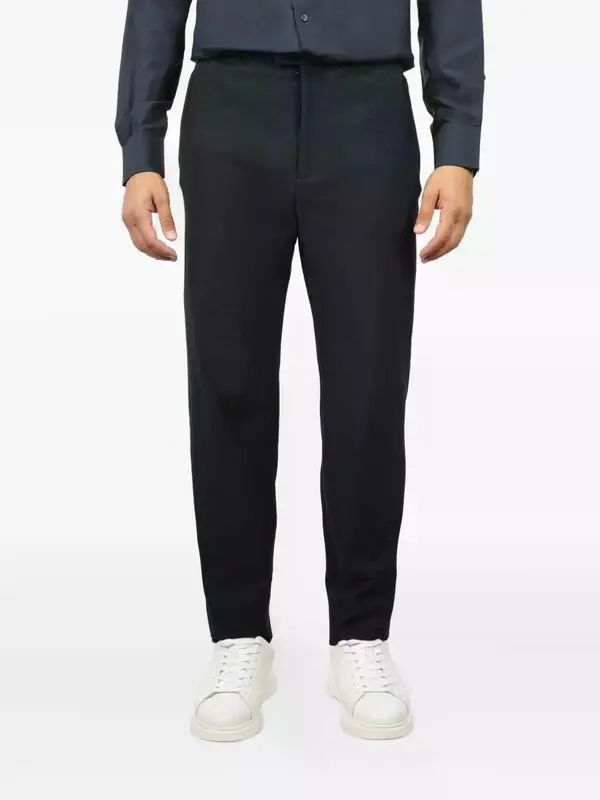 Emporio Armani Micro-textured Trousers - Blue