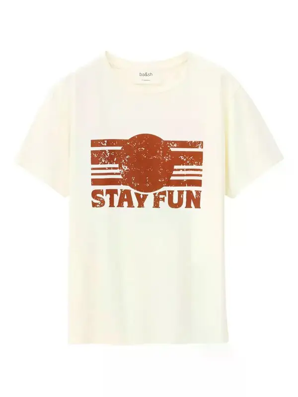 Ba&sh Graphic-print T-shirt - Neutrals