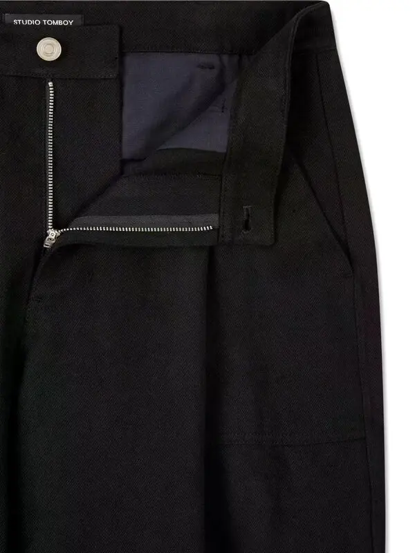 STUDIO TOMBOY Button-detail Cotton Trousers
