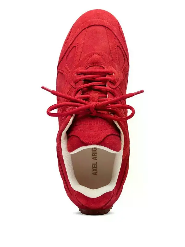 Axel Arigato Slow Runner Layered Suede Sneakers - Red