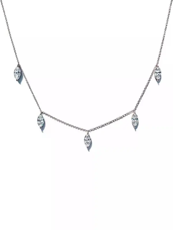 LOEV 14k Recycled White Gold Diamond Necklace - Silver