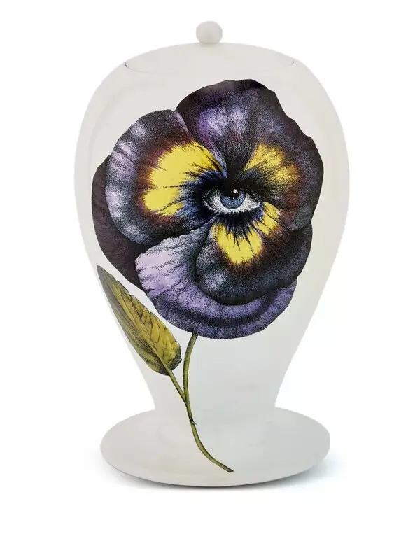 FORNASETTI Pensèe Floral-print Vase - White