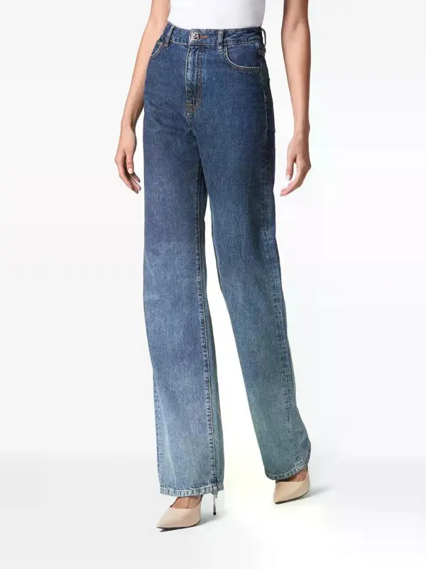 Philipp Plein Gradient-effect High-rise Jeans