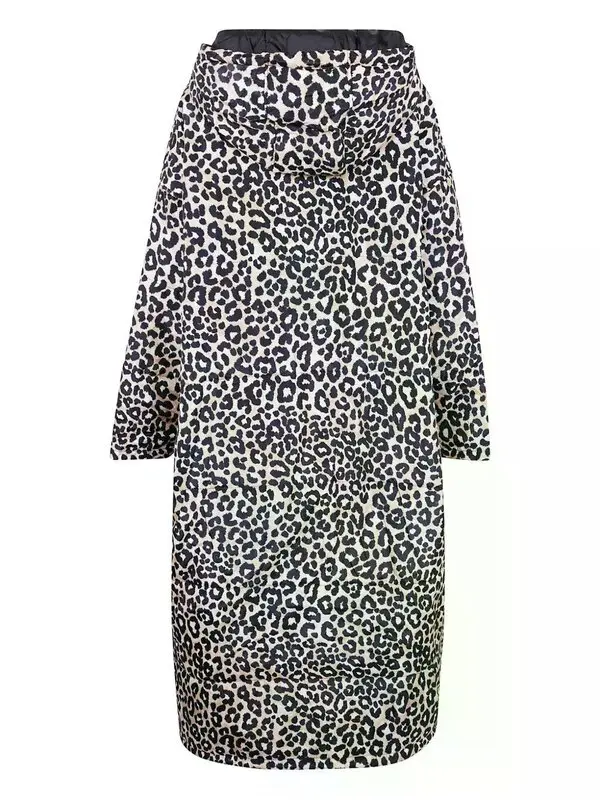 SITTINGSUITS Animal-print Hooded Coat - Neutrals