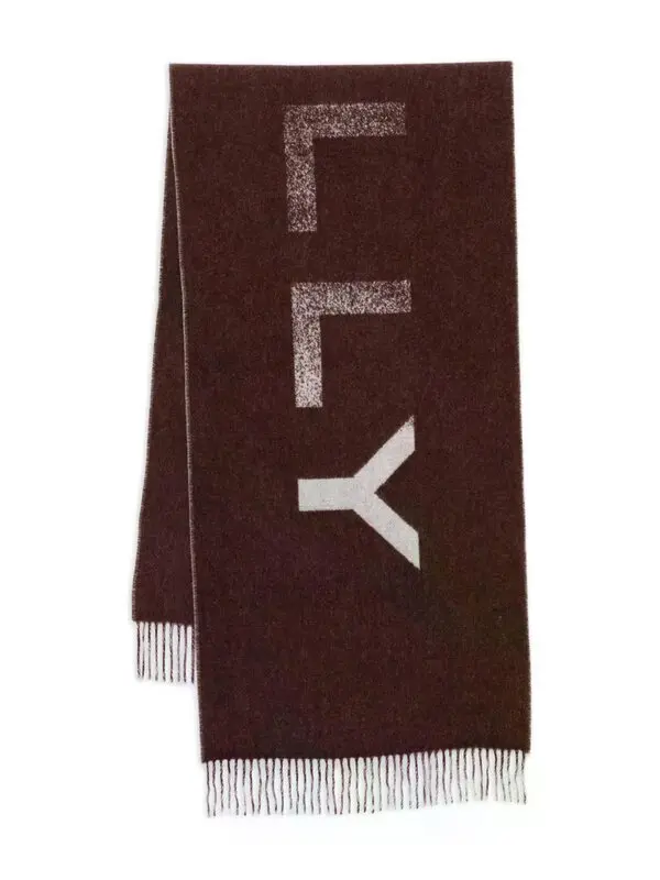Bally Logo-intarsia Scarf - Red