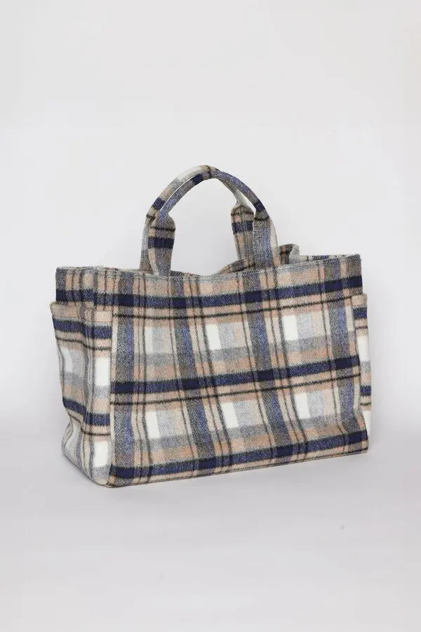 Velvet By Graham & Spencer Plaid Tote - Black