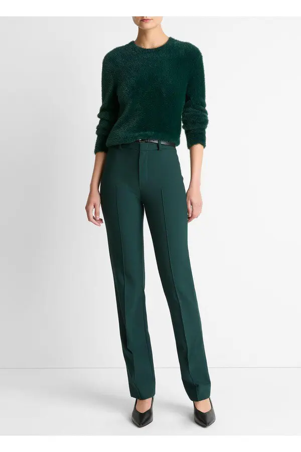 Vince Cotton-blend Slim Cigarette Pant - Green / Floral