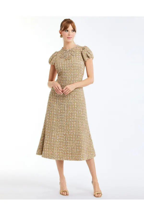 knee length dresses for ladies Olandria Midi Dress – Steps New York main image 0