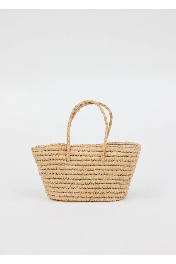ELLSWORTH + IVEY Nora Mini Handheld Raffia Bag